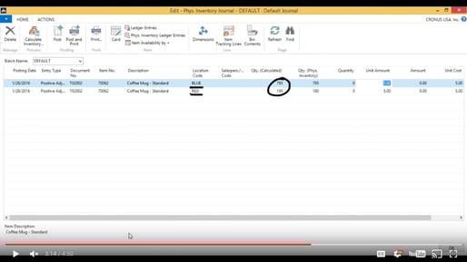 Physical Inventory Count in Microsoft Dynamics NAV 2015