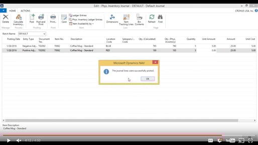 Physical Inventory Count in Microsoft Dynamics NAV 2015