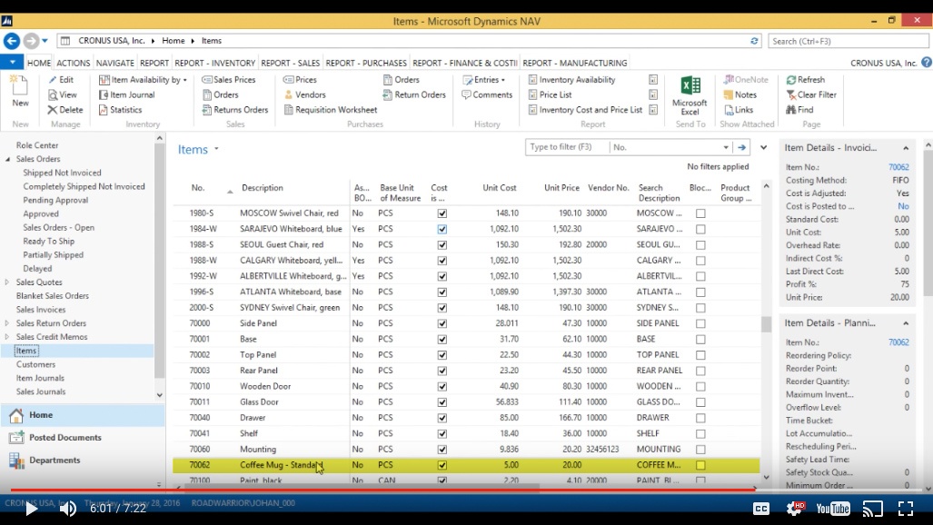 Sales & Purchase Prices in Microsoft Dynamics NAV 2015