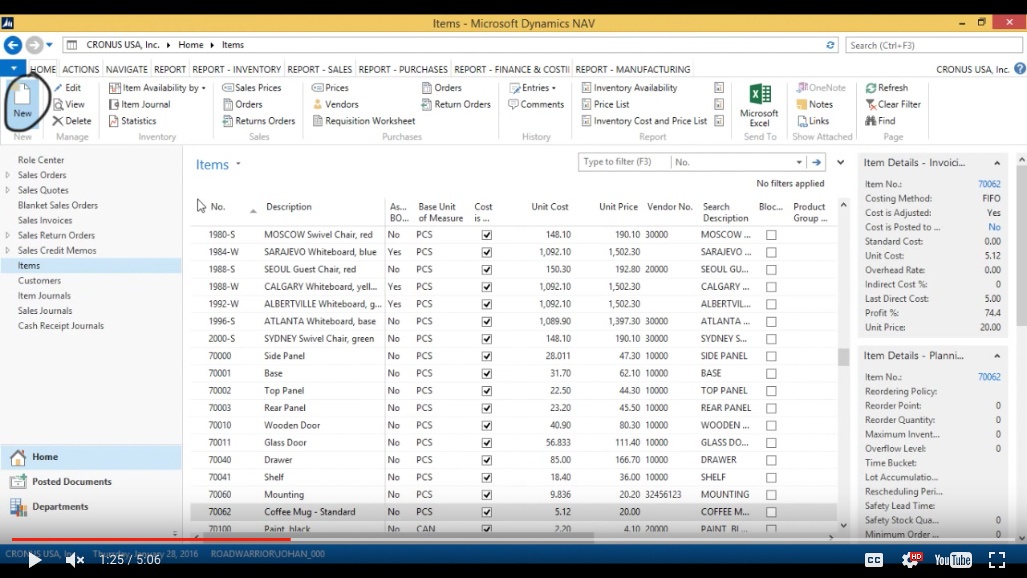 Item variant: sell by colors in Microsoft Dynamics NAV 2015