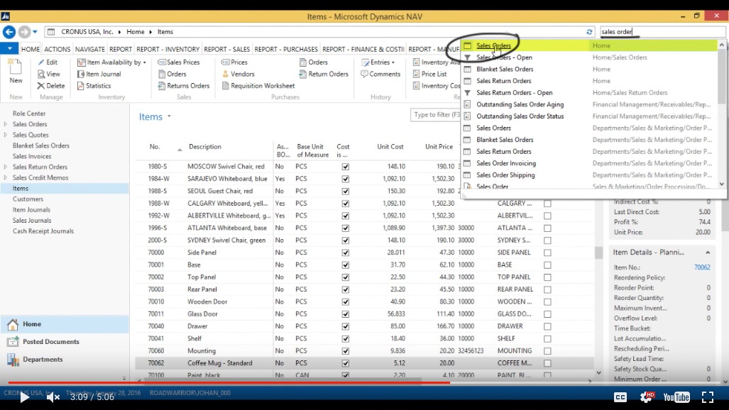 Item variant: sell by colors in Microsoft Dynamics NAV 2015