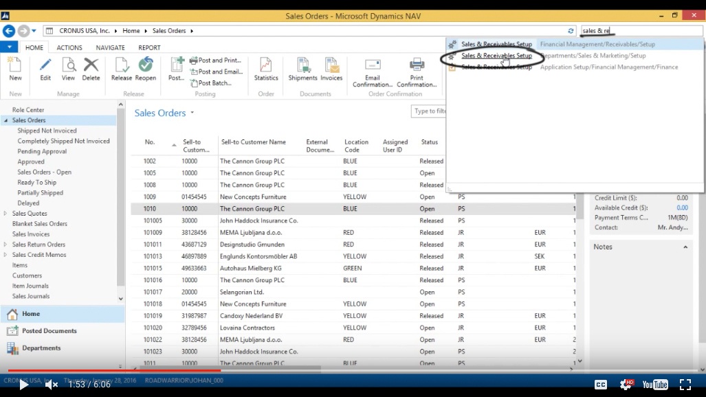 Working with the number series in Microsoft Dynamics NAV 2015