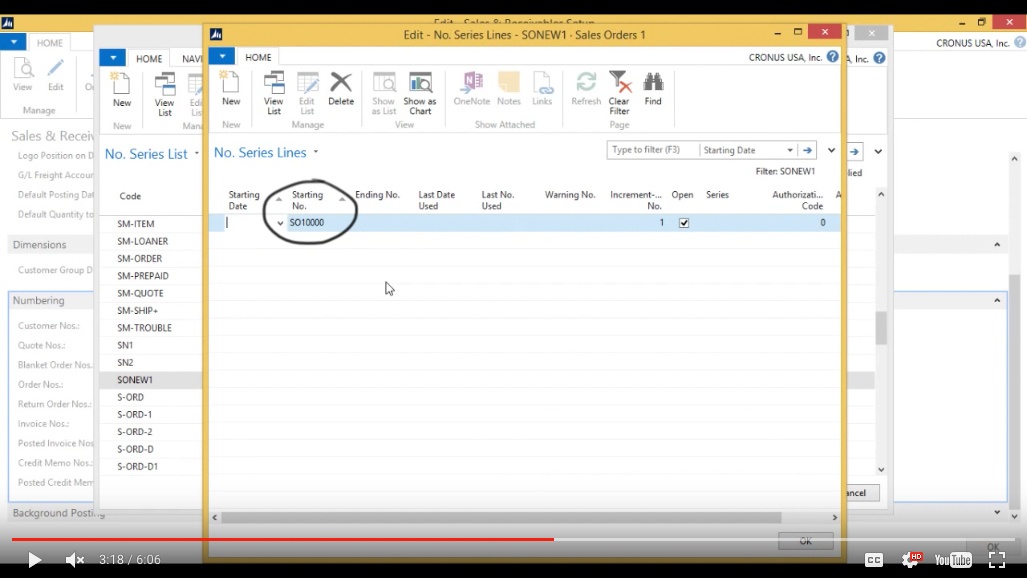 Working with the number series in Microsoft Dynamics NAV 2015