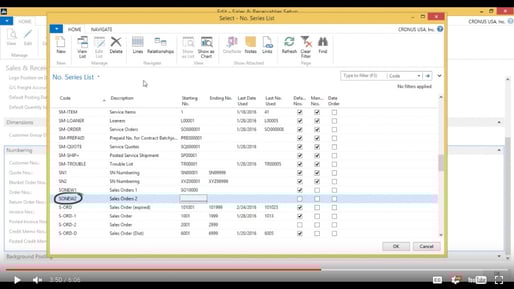 Working with the number series in Microsoft Dynamics NAV 2015