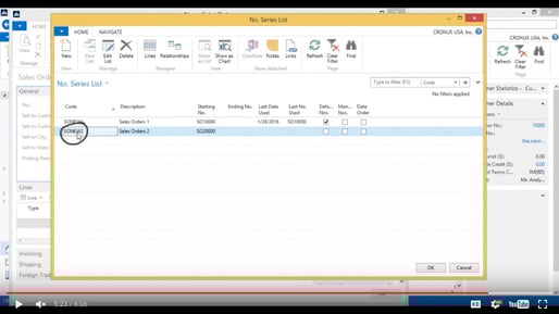 Working with the number series in Microsoft Dynamics NAV 2015