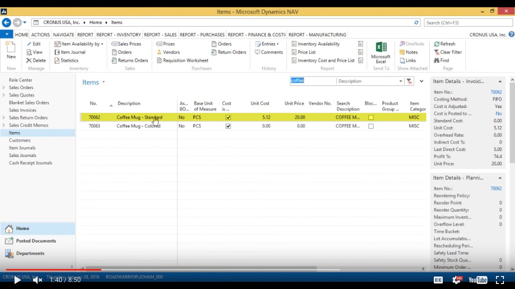 Min/Max Inventory & Requisition in Microsoft Dynamics NAV 2015