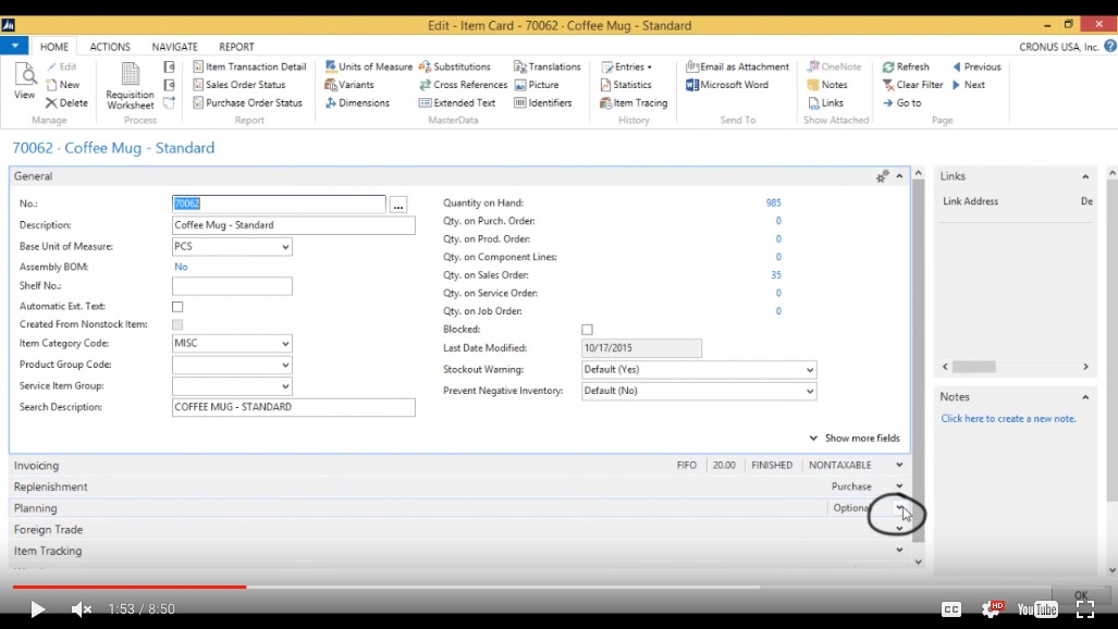 Min/Max Inventory & Requisition in Microsoft Dynamics NAV 2015