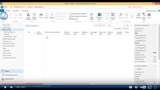 Create a Sales Quote & Convert to Order in Microsoft Dynamics NAV 2015