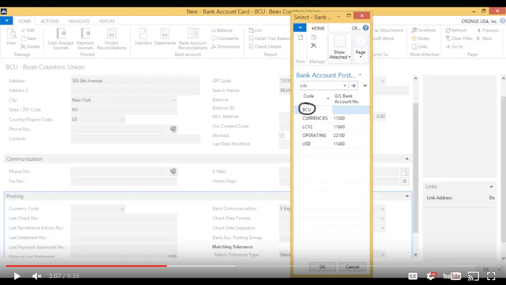 Setup Bank Account Post Deposits in Microsoft Dynamics NAV 2015