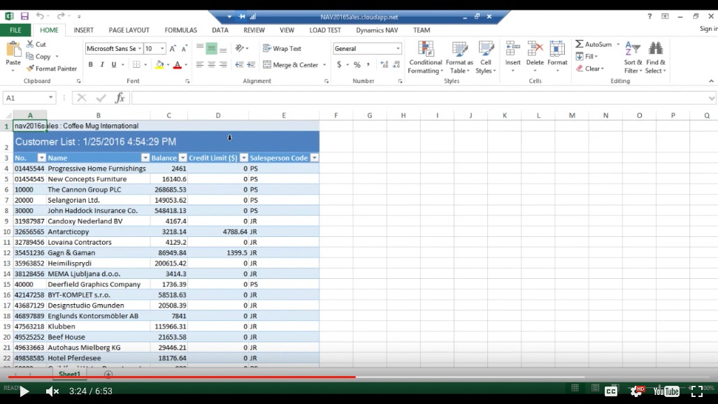 How to Work With Excel and Microsoft Dynamics NAV 2016